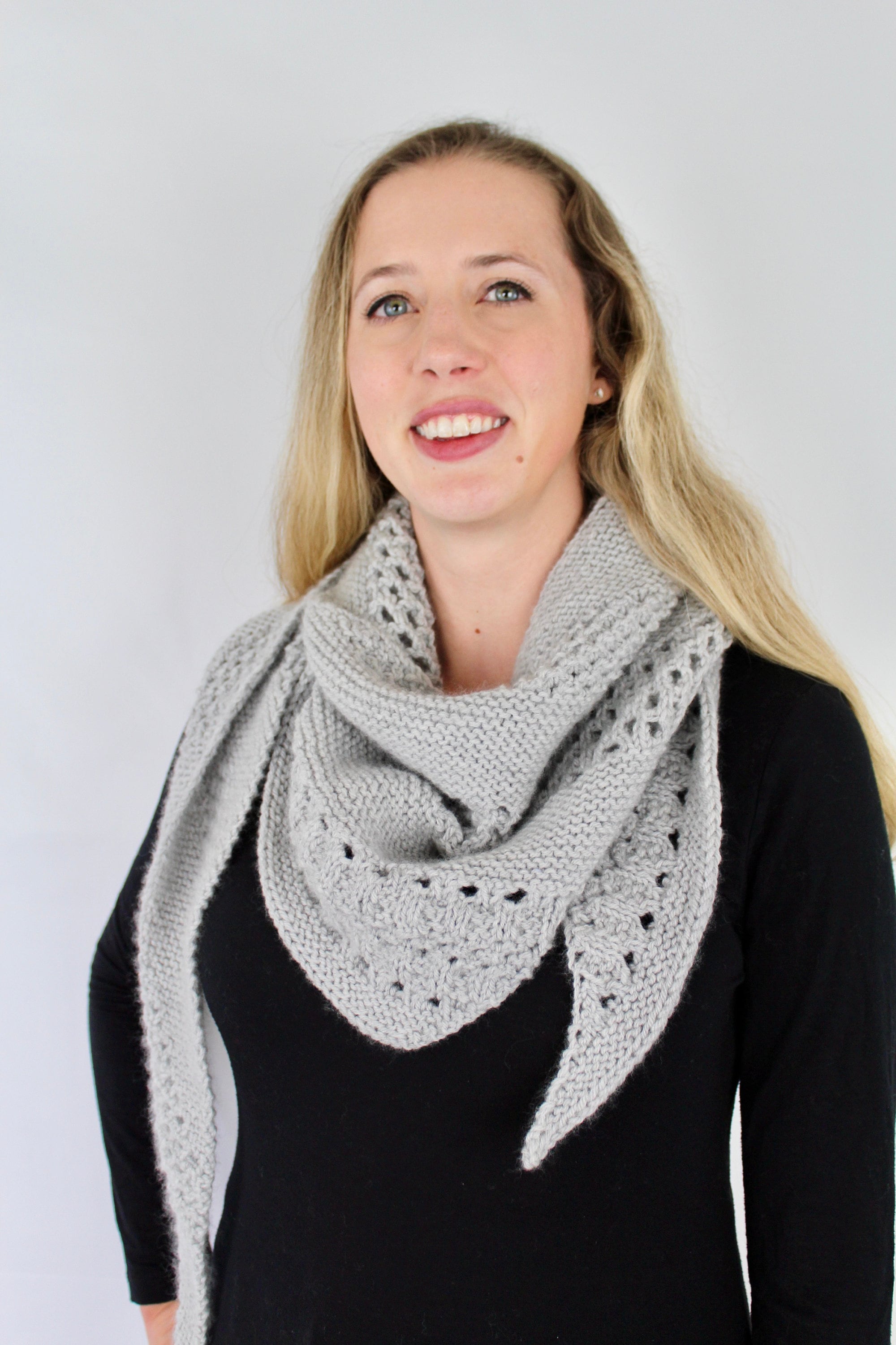 KNITTING PATTERN | Quick Shawl Pattern, Easy Skinny Shawl With Garter ...
