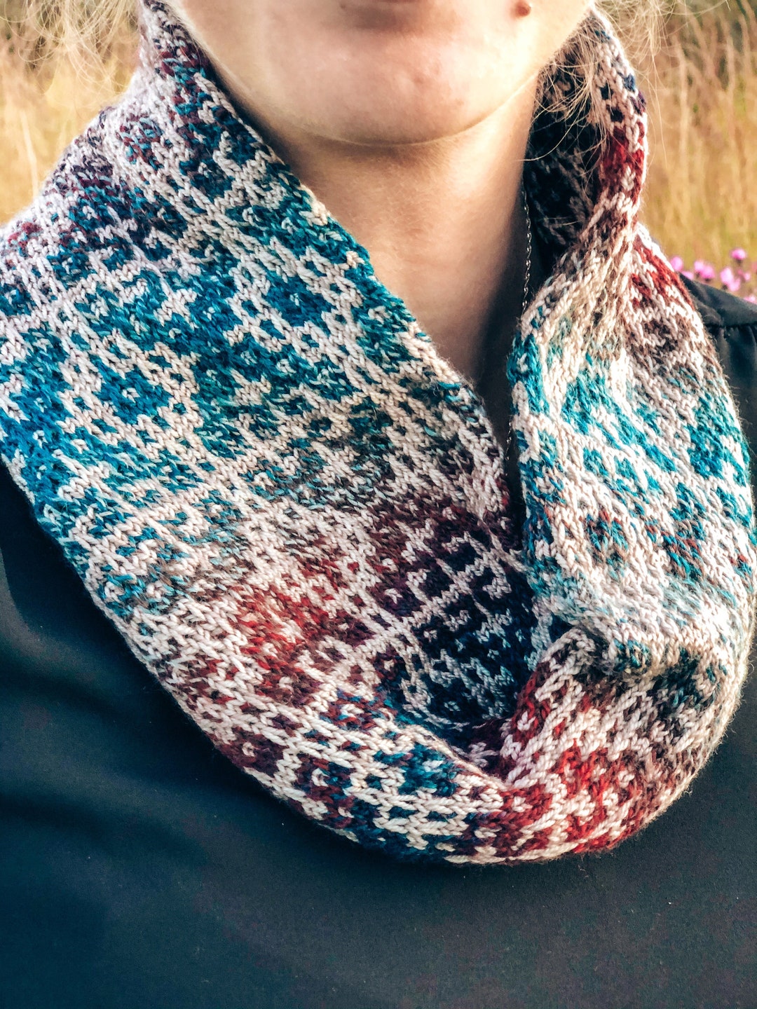 KNITTING PATTERN | Quick & Easy Mosaic Knit Cowl, Beginner Friendly ...