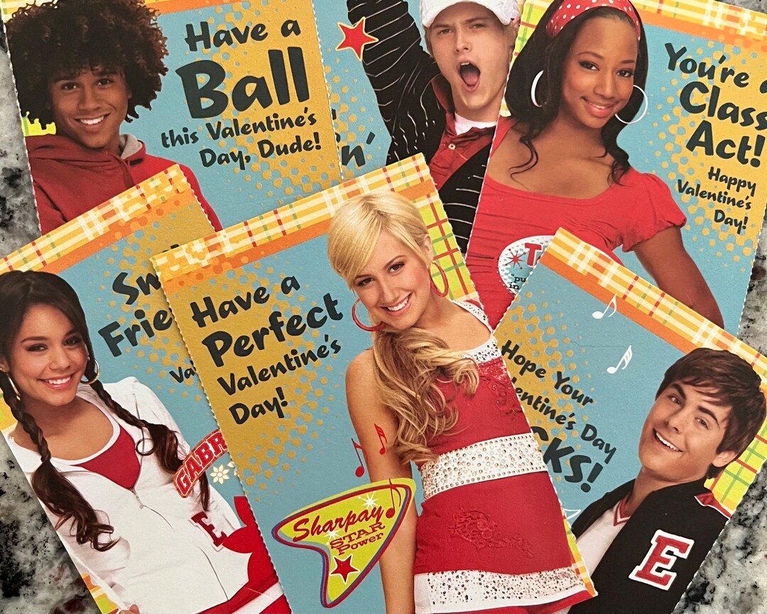 High School Musical Valentine's Day Cards Mystery 5 Cards per Pack With ...
