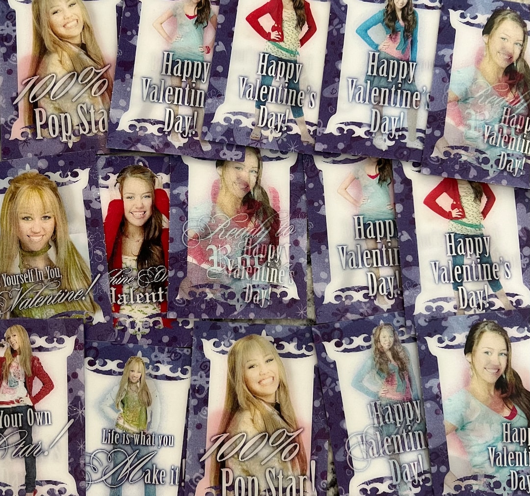 Hannah Montana Valentine's Day Cards Mystery- 5 Cards per Pack - Etsy