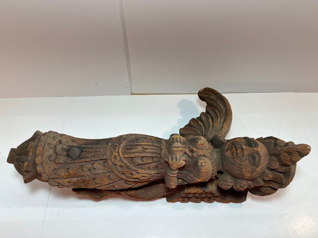 Wooden Sculpture of Angel With One Wing - Etsy