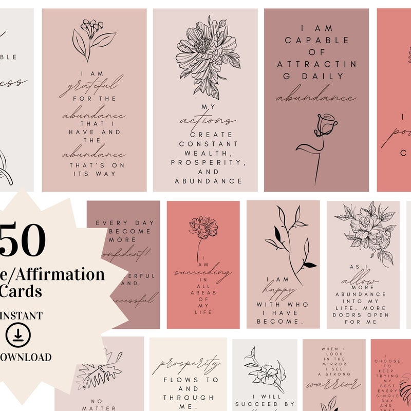 Affirmation Cards - Etsy