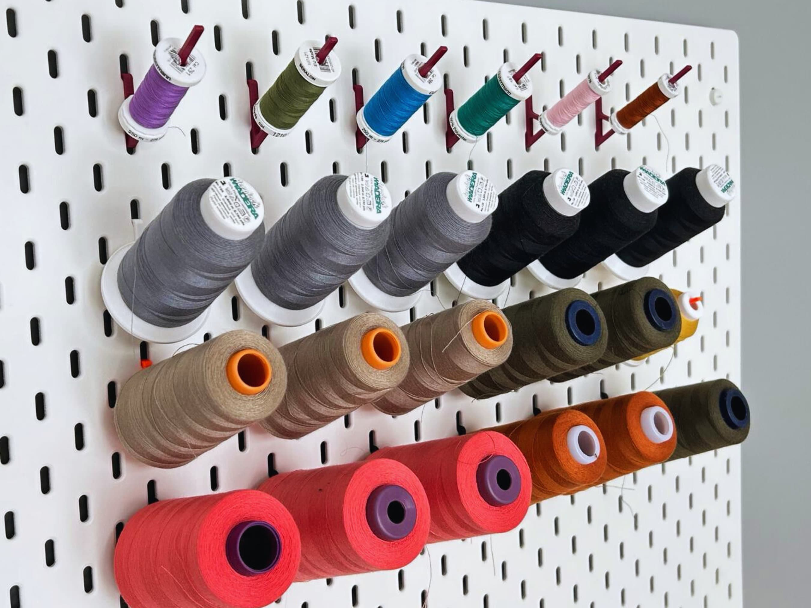 Spool Holder Hooks for Ikea SKADIS Pegboard - Set of 12 Hooks for ...