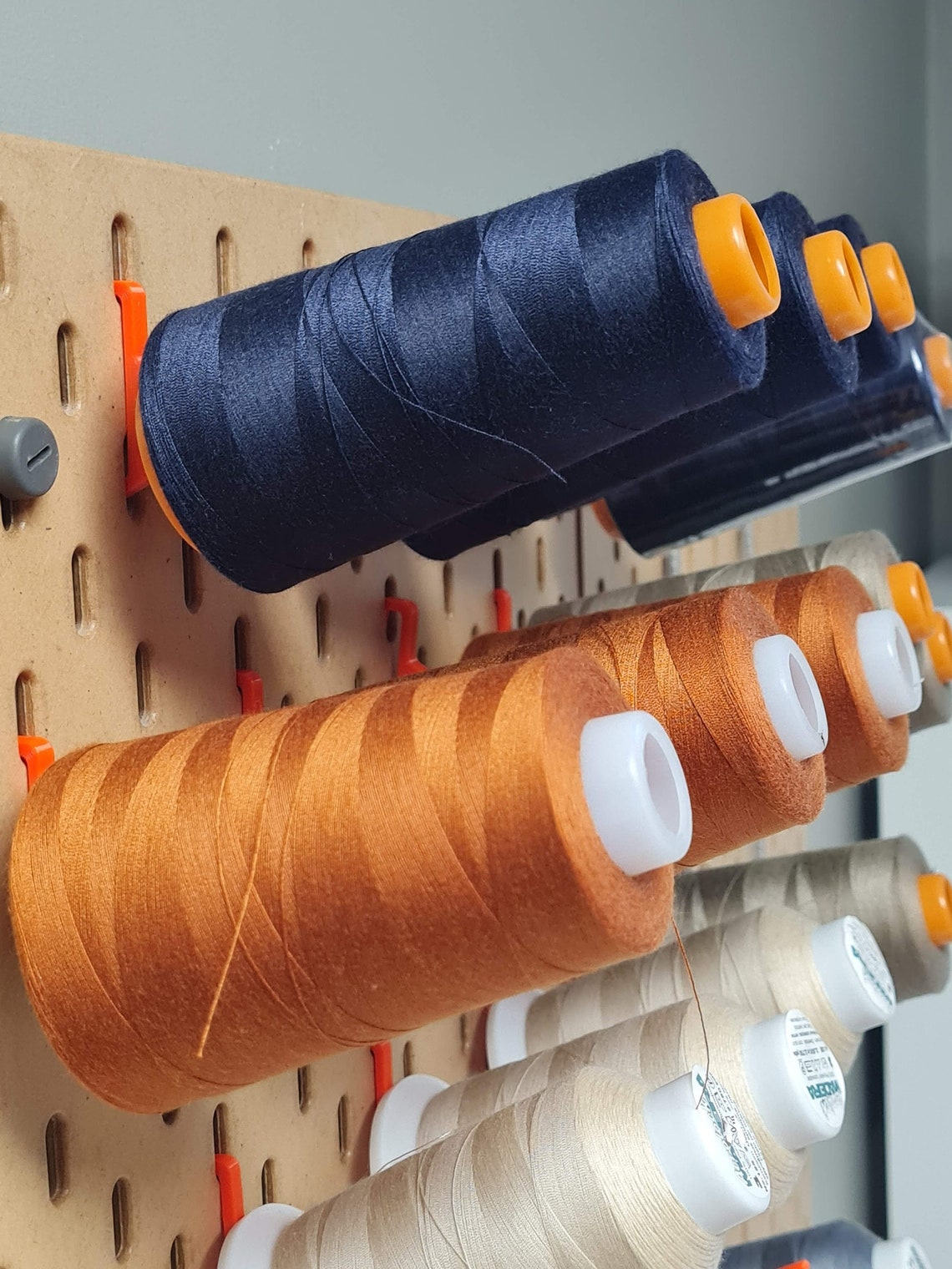 Spool Holder Hooks for Ikea SKADIS Pegboard Set of 12 Hooks for Sewing ...