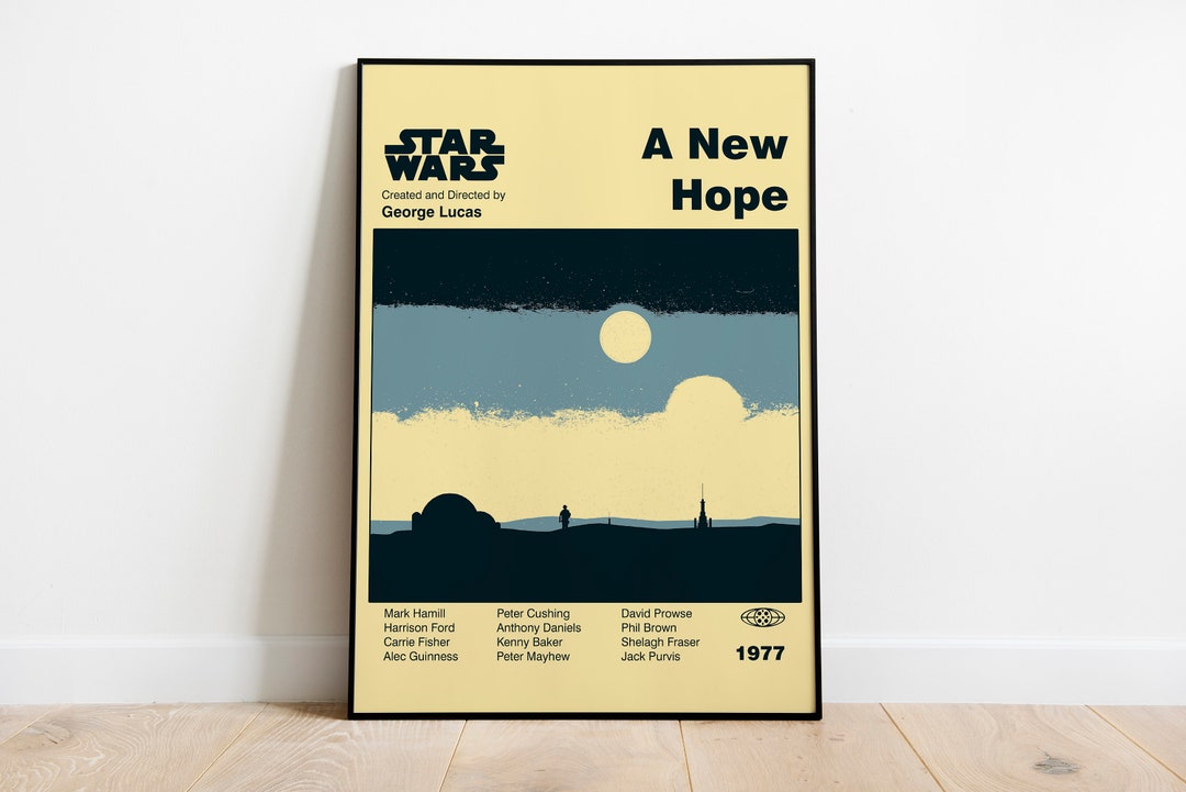 STAR WARS POSTER - A New Hope Poster - Mid Century Modern Poster ...