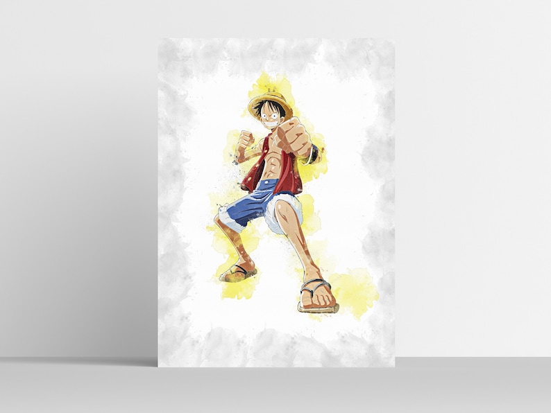 ONE PIECE POSTER Monkey D. Luffy Poster Anime Poster Digital Art ...