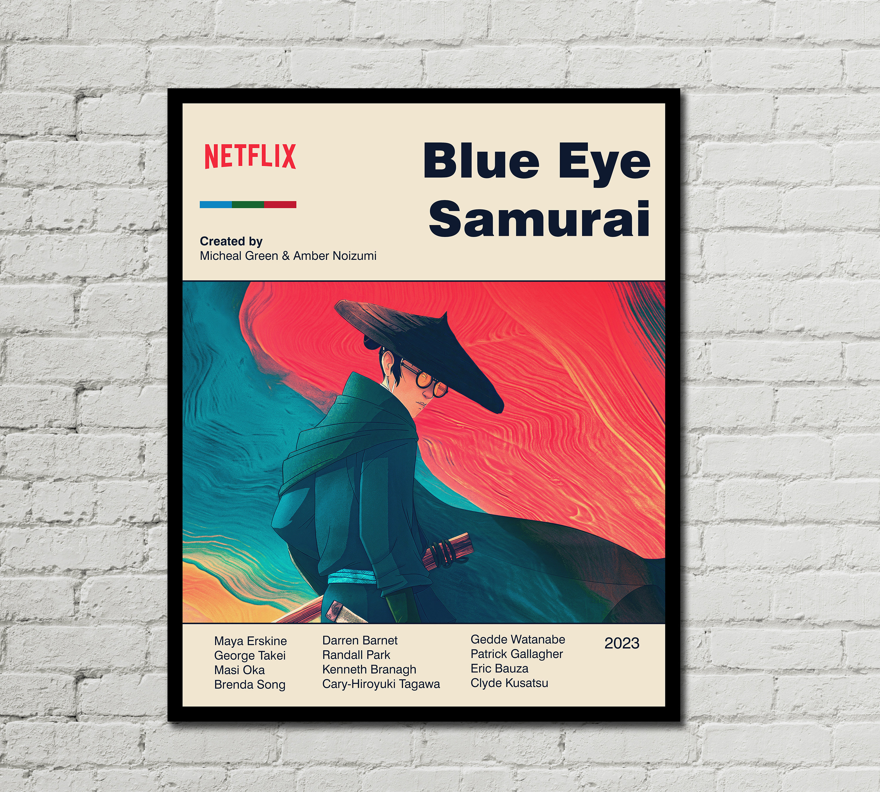 BLUE EYE SAMURAI Anime Poster Digital Art Printable Art Wall Art Mid ...
