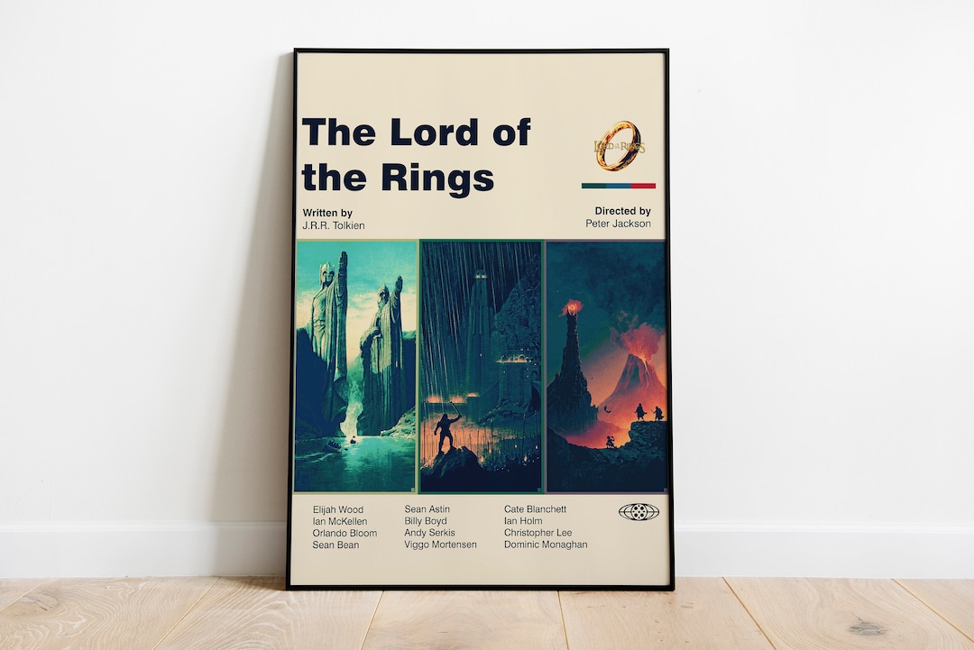 Lord of the Rings Poster Digital Download Printable Art Wall Art Mid ...