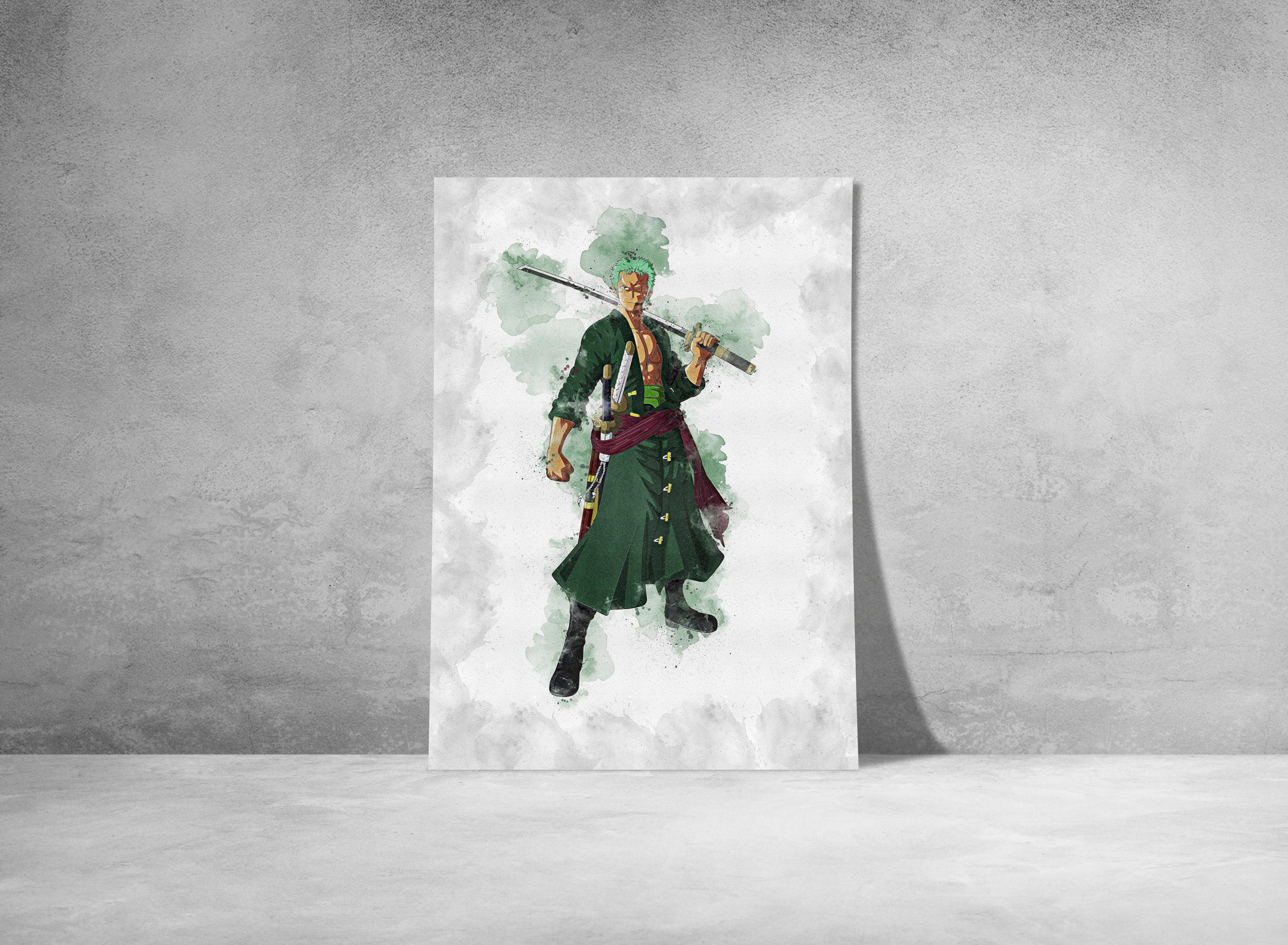 RORONOA ZORO POSTER One Piece Poster Anime Poster Digital Art Printed ...