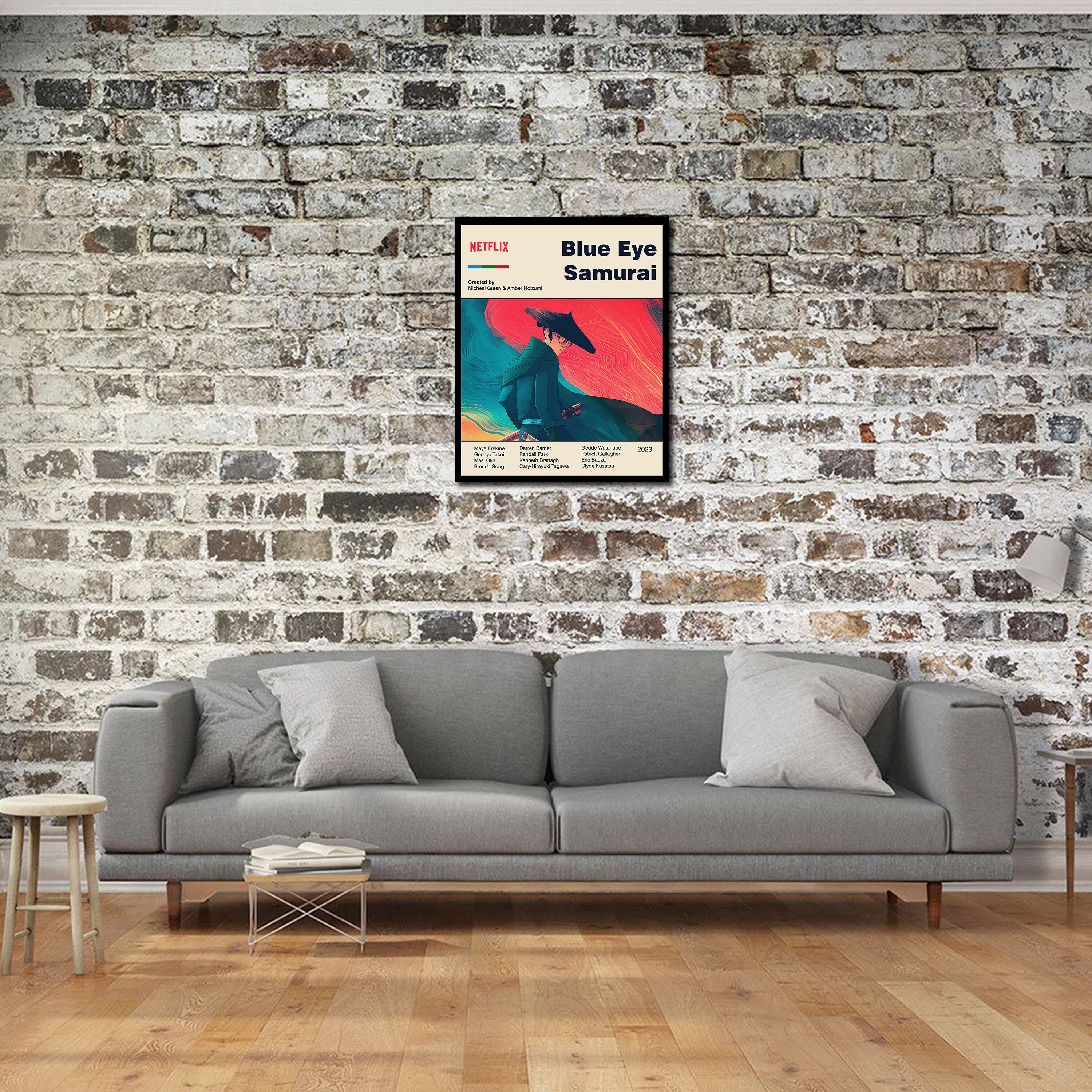 BLUE EYE SAMURAI Anime Poster Digital Art Printable Art Wall Art Mid ...