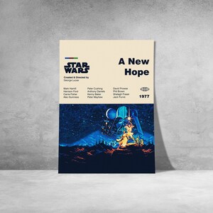 STAR WARS POSTER - A New Hope Poster - Mid Century Modern Poster ...