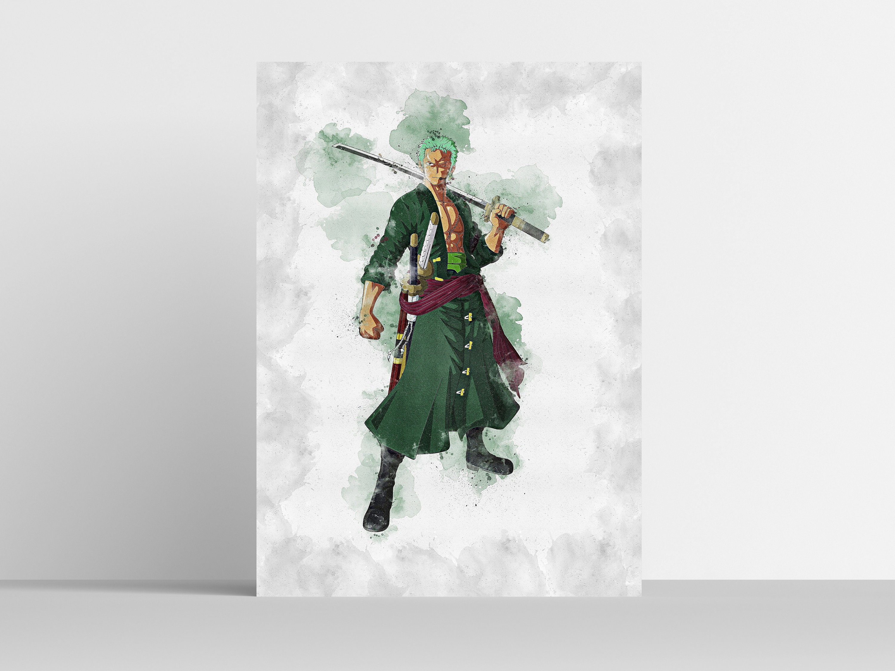 RORONOA ZORO POSTER One Piece Poster Anime Poster Digital Art Printed ...