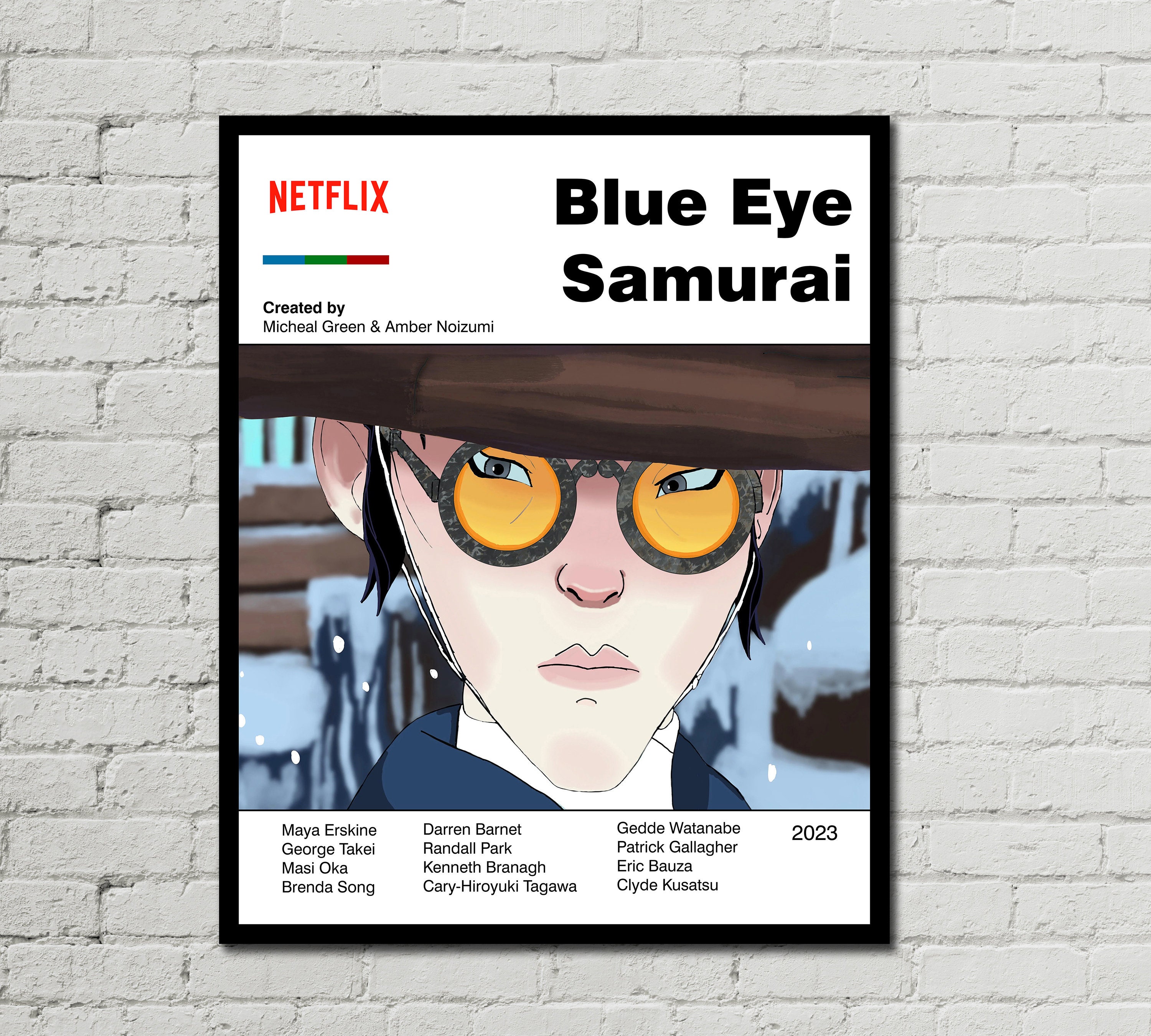 BLUE EYE SAMURAI Anime Poster Digital Art Printable Art Wall Art Mid ...