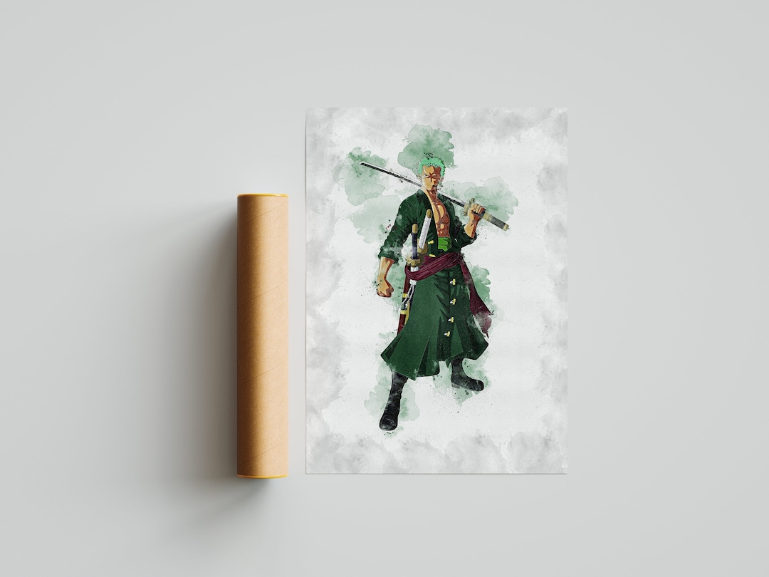 RORONOA ZORO POSTER One Piece Poster Anime Poster Digital Art Printed ...