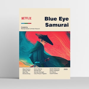 BLUE EYE SAMURAI - Anime Poster - Digital Art - Printable Art - Wall ...