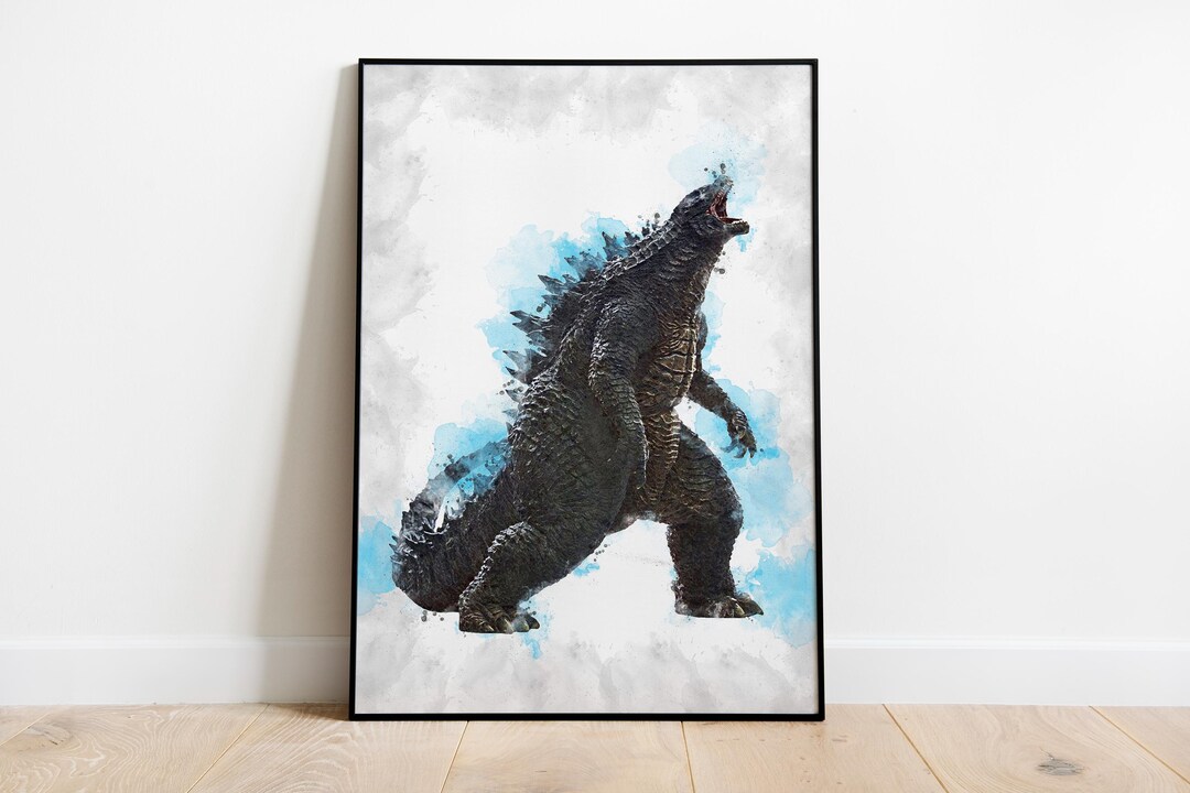 GODZILLA POSTER - Digital Download - Digital Print - Watercolor Art ...