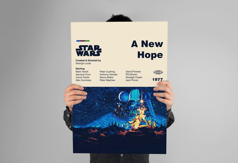 STAR WARS POSTER A New Hope Poster Mid Century Modern - Etsy