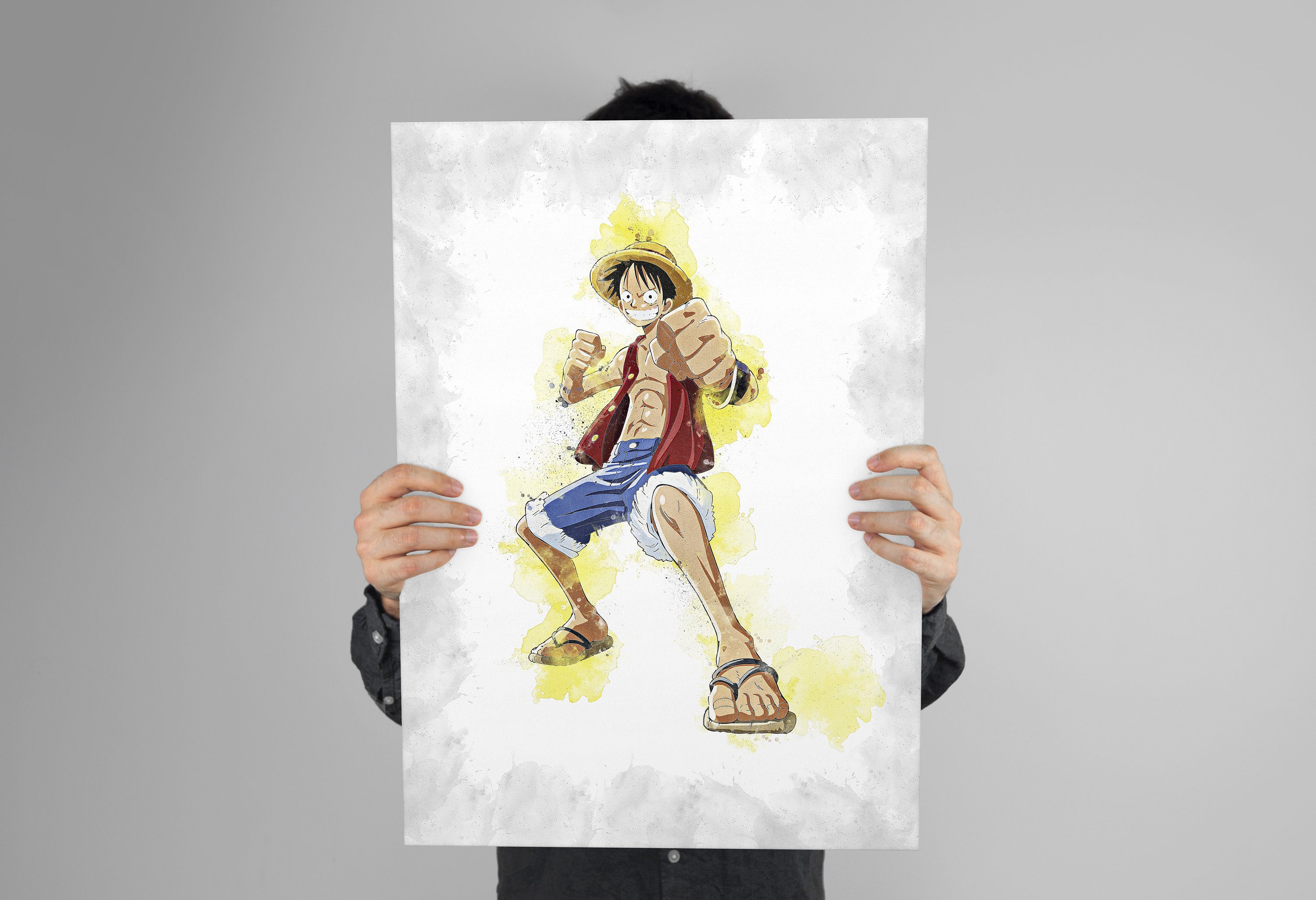ONE PIECE POSTER Monkey D. Luffy Poster Anime Poster Digital Art ...