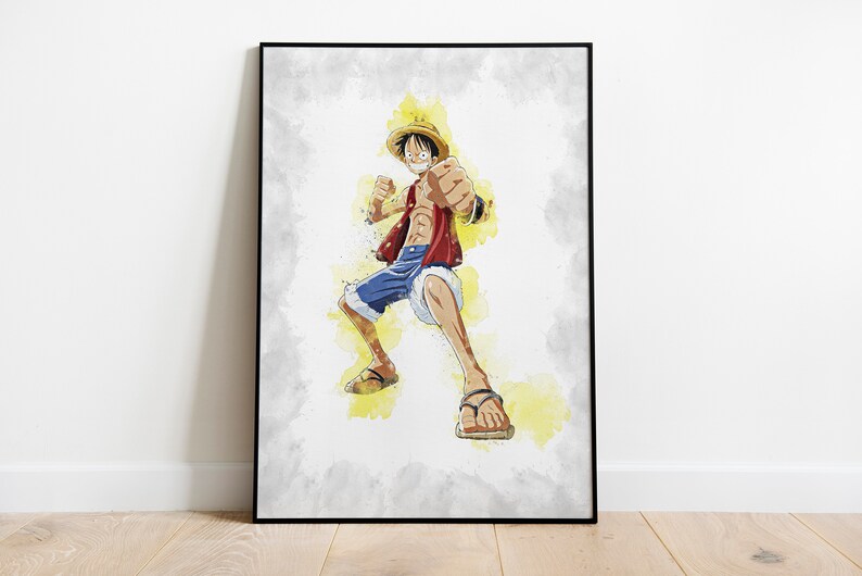 ONE PIECE POSTER Monkey D. Luffy Poster Anime Poster Digital Art ...