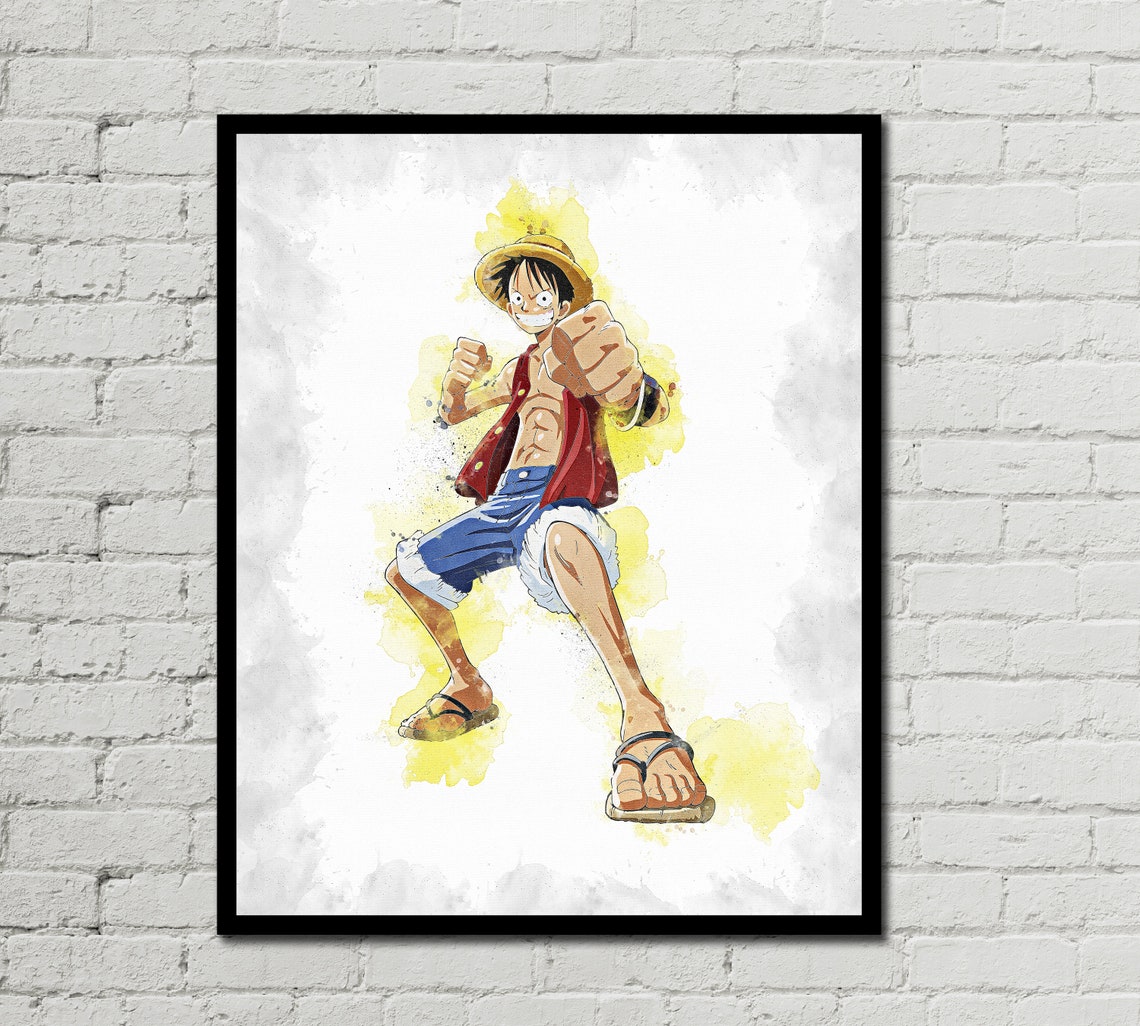 ONE PIECE POSTER Monkey D. Luffy Poster Anime Poster Digital Art ...
