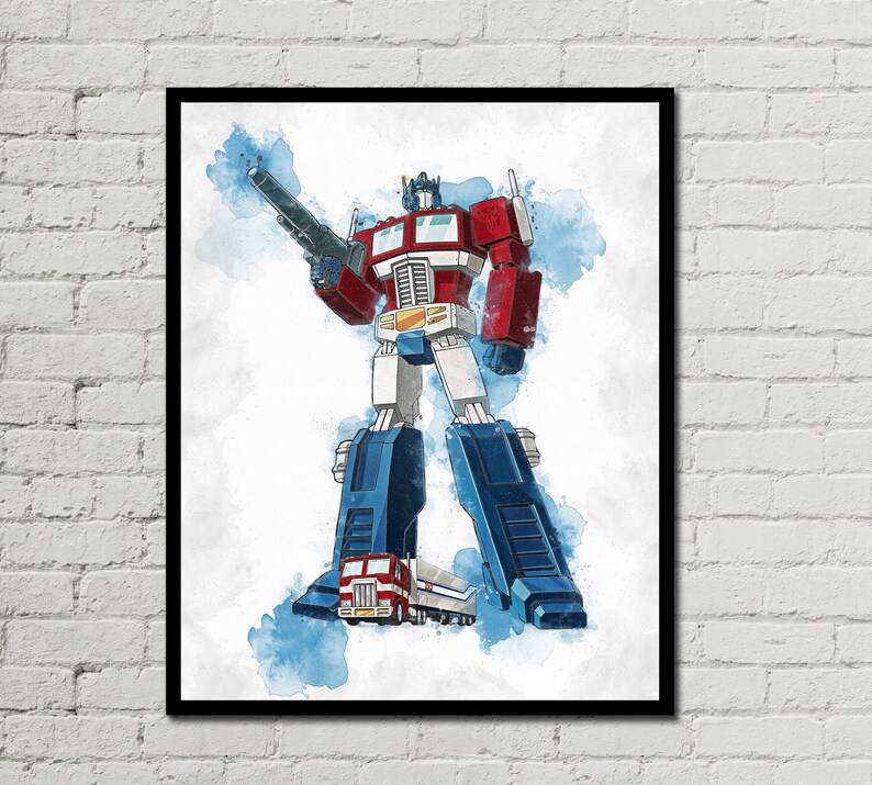 OPTIMUS PRIME POSTER - Transformers Poster - Watercolor Art - Printable ...