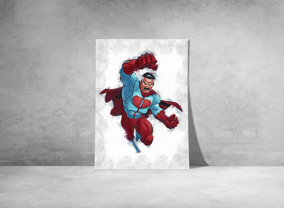 OMNI MAN POSTER Invincible Watercolor Art Printable Art Digital ...