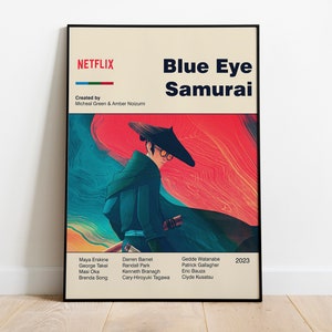 BLUE EYE SAMURAI - Anime Poster - Digital Art - Printable Art - Wall ...