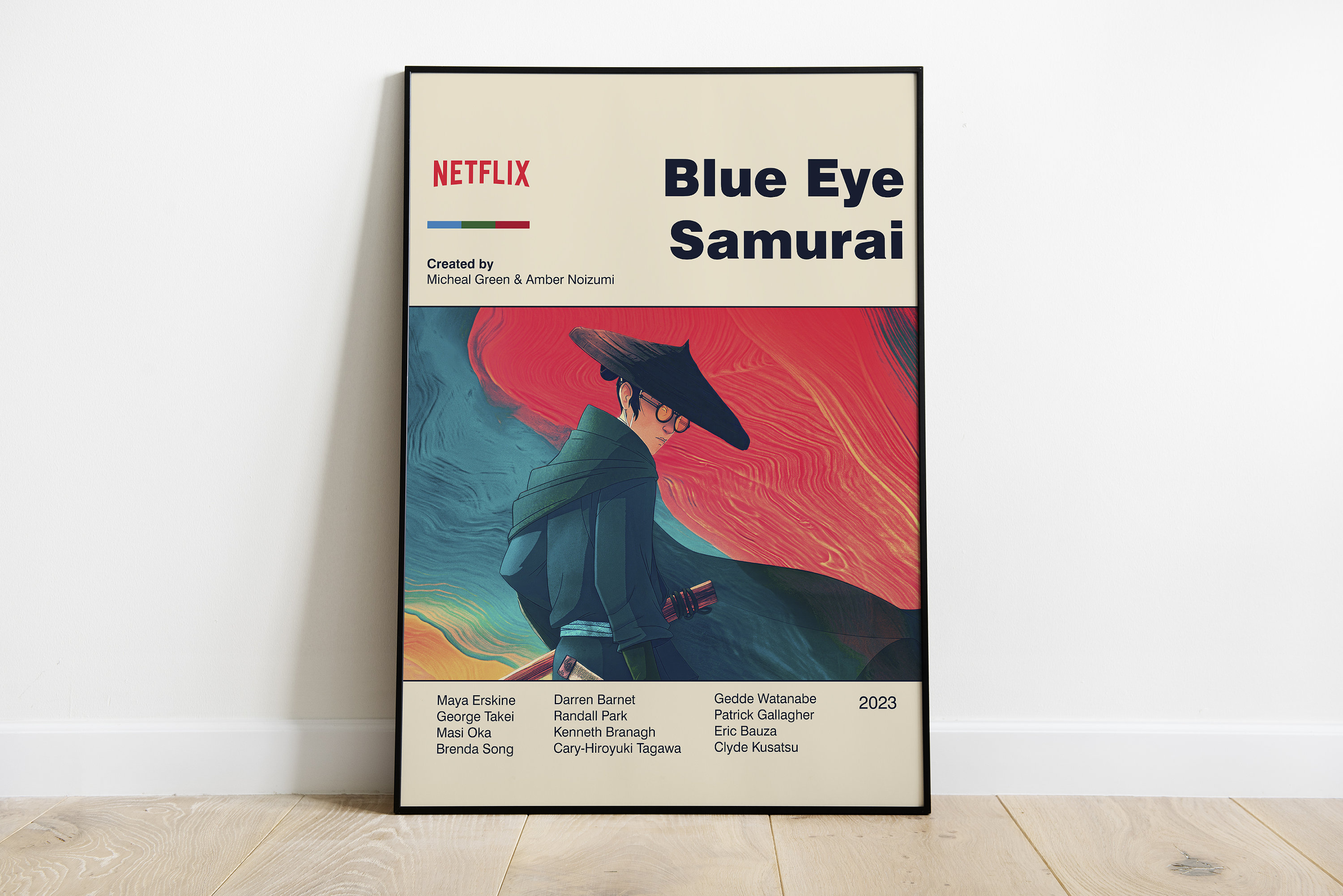 BLUE EYE SAMURAI Anime Poster Digital Art Printable Art Wall Art Mid ...