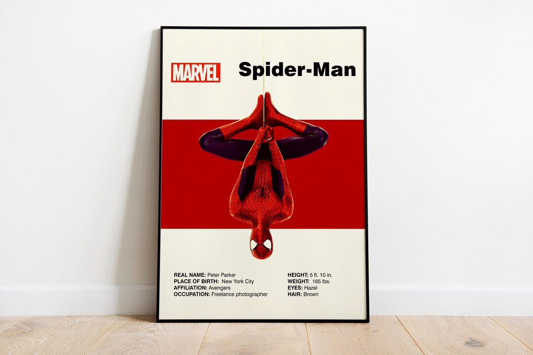 SPIDER-MAN POSTER - Marvel Poster - Avengers Poster - Printable Art ...