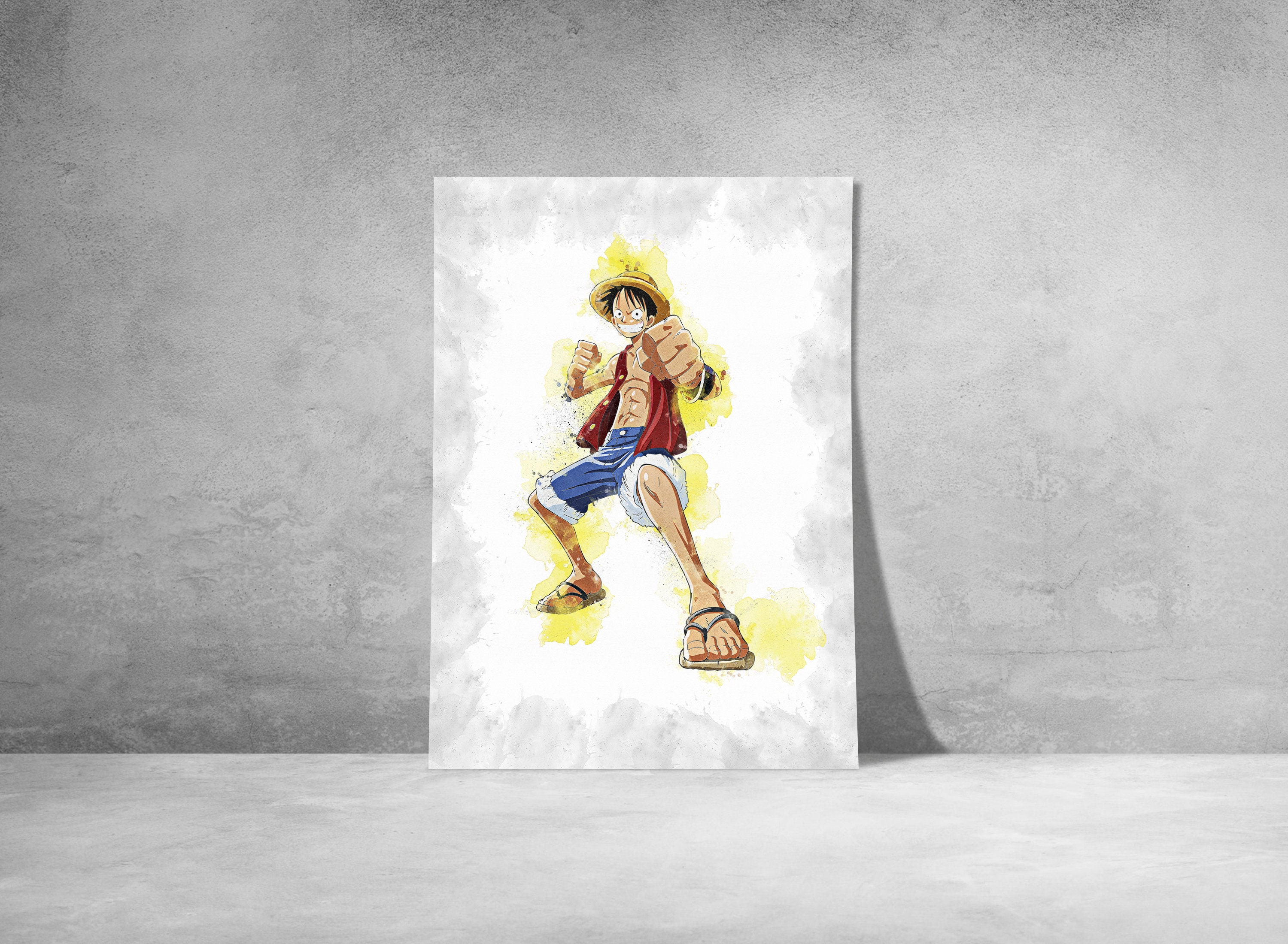 ONE PIECE POSTER Monkey D. Luffy Poster Anime Poster Digital Art ...