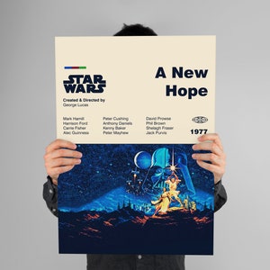 STAR WARS POSTER - A New Hope Poster - Mid Century Modern Poster ...