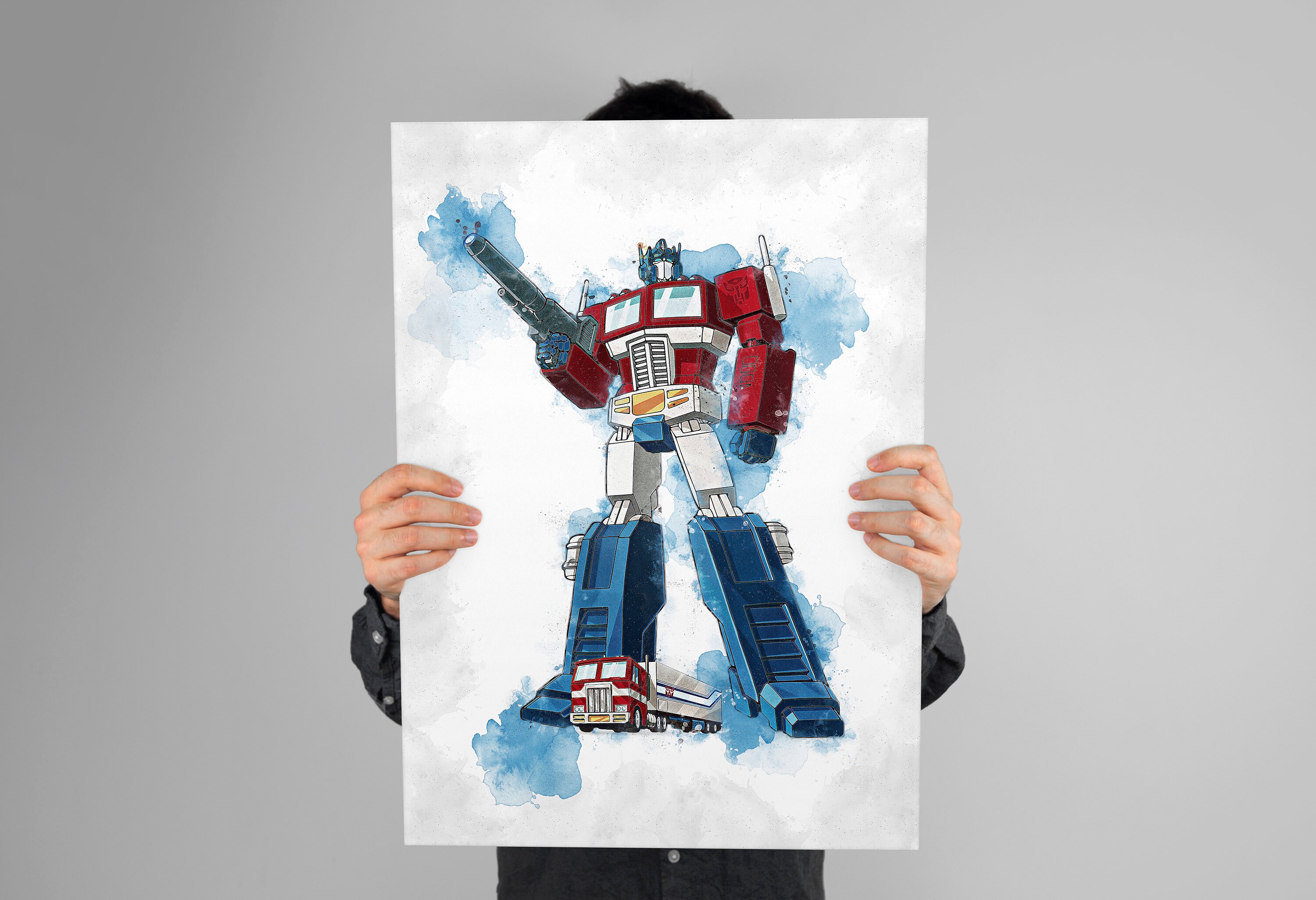 OPTIMUS PRIME POSTER - Transformers Poster - Watercolor Art - Printable ...