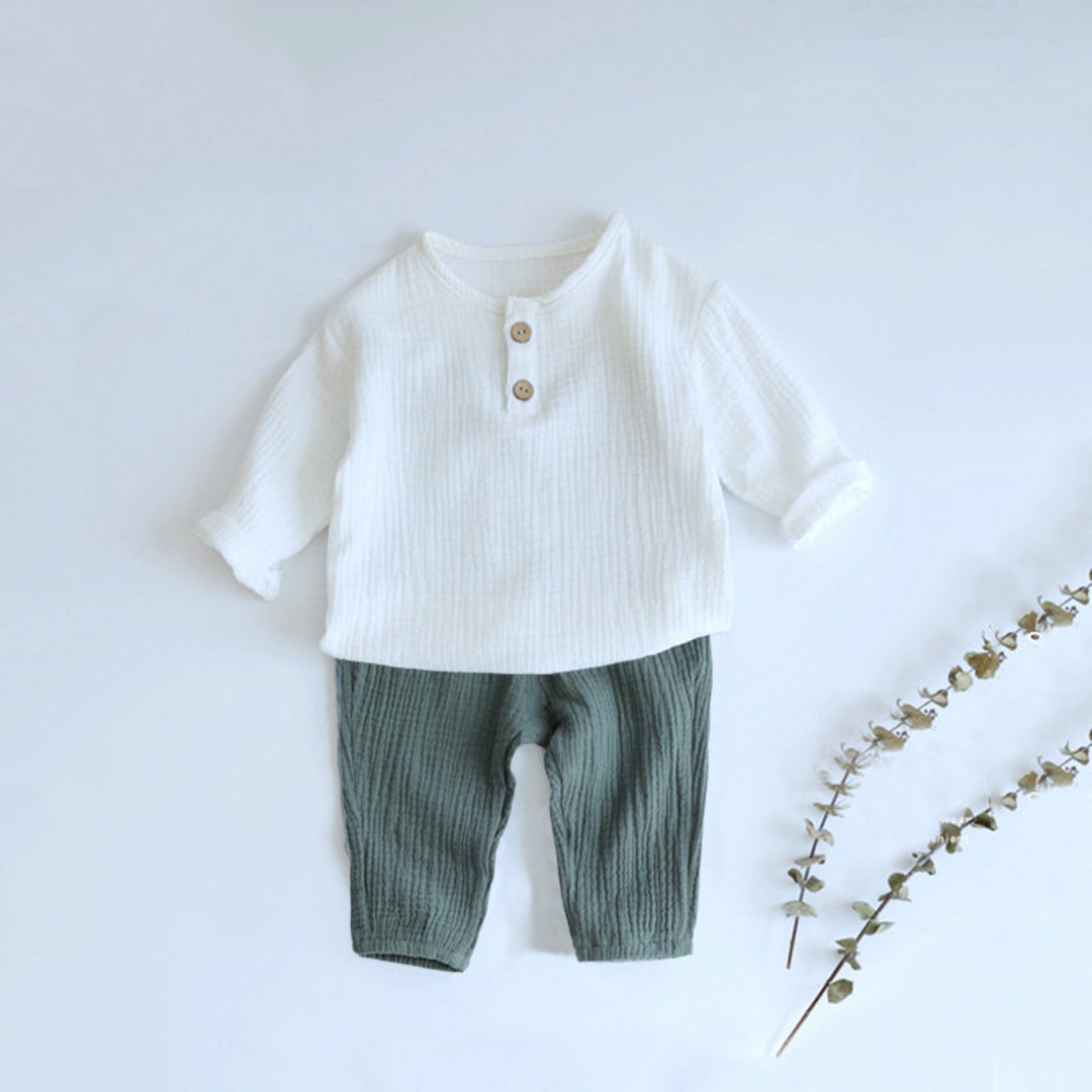 Organic Cotton Baby Clothes Set Baby Long Sleeve Shirt - Etsy