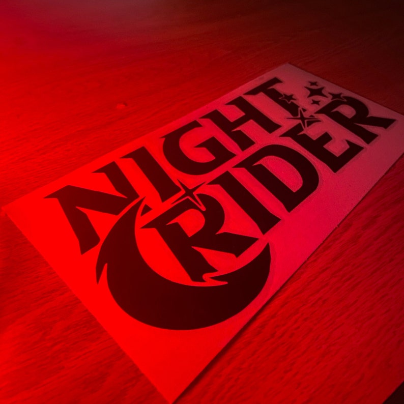 Night Rider Jdm Car Decal Sticker Longboards, Skateboards, Windshields ...