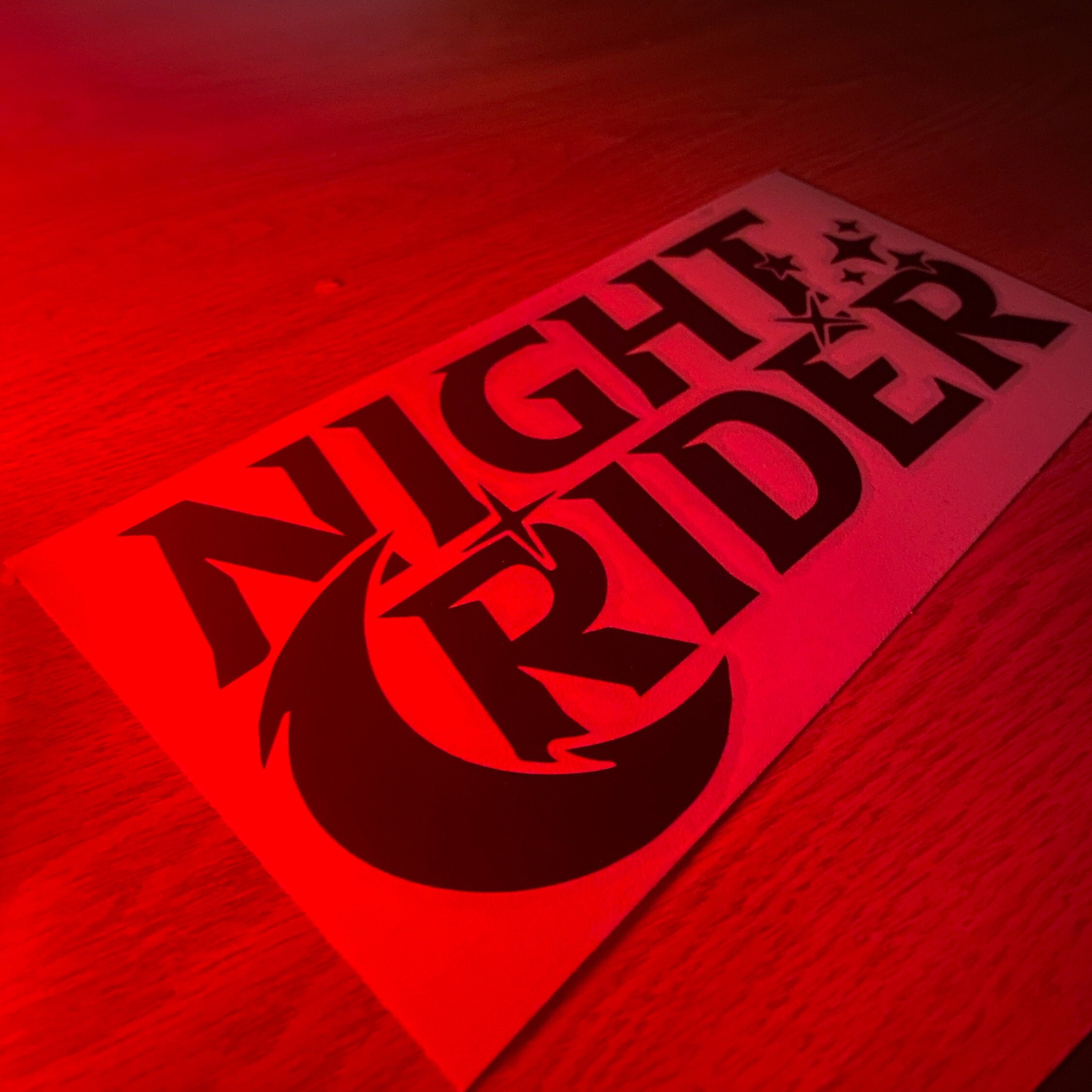 Night Rider Jdm Car Decal Sticker Longboards, Skateboards, Windshields ...
