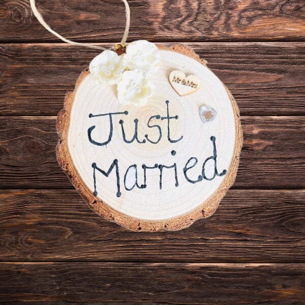 Just Married Sign - Etsy UK