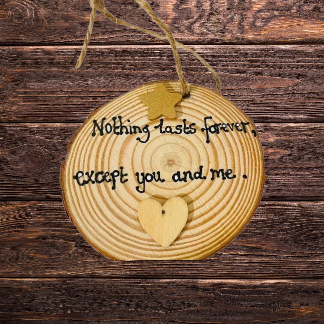 Personalised Wording Text or Song Lyrics Rustic Wooden Plaque ...