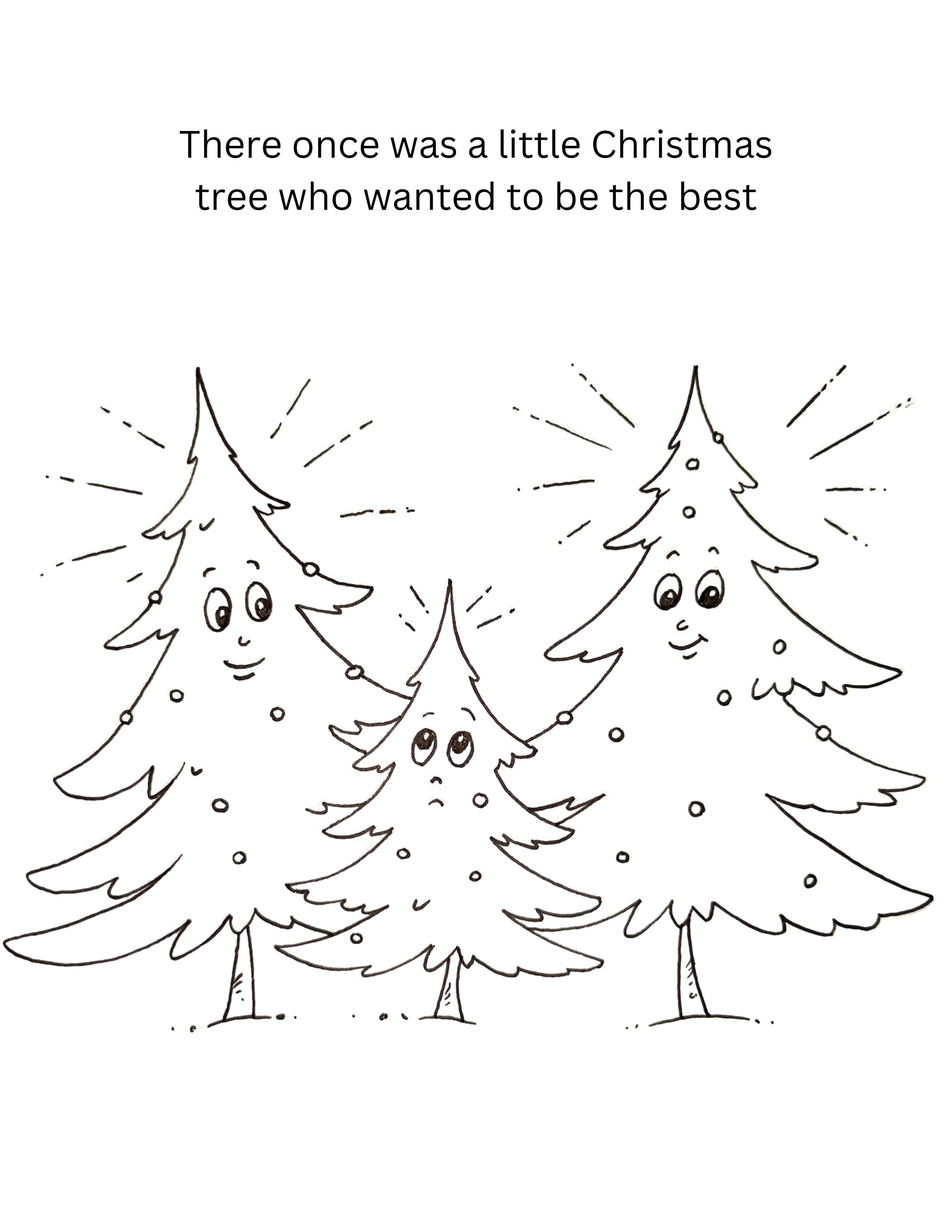 Printable Children's Storybook and Coloring Pages for Kids | the Little Christmas Tree - Etsy