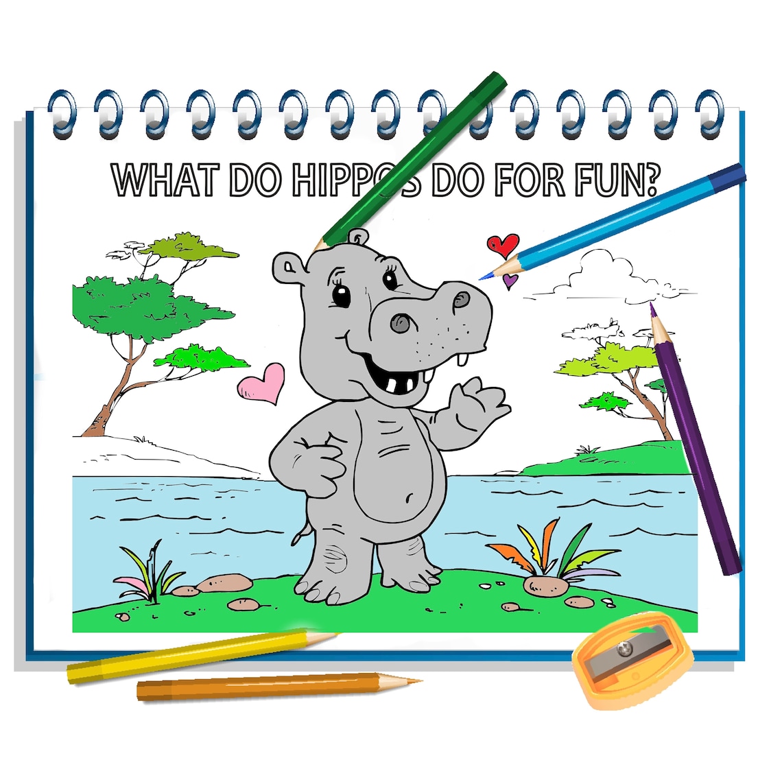 Printable Children's Storybook and Coloring Pages for Kids - Etsy