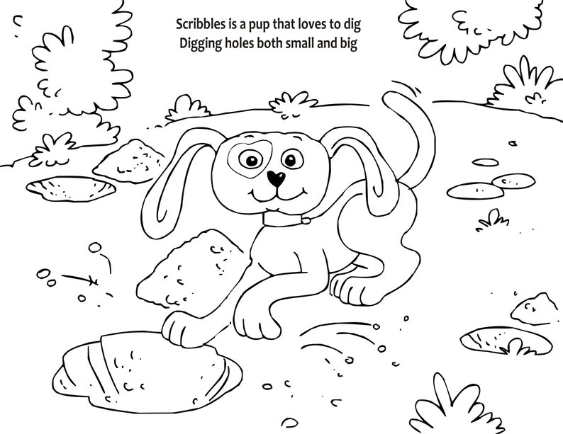 Printable Children's Storybook and Coloring Pages for Kids Scribbles ...
