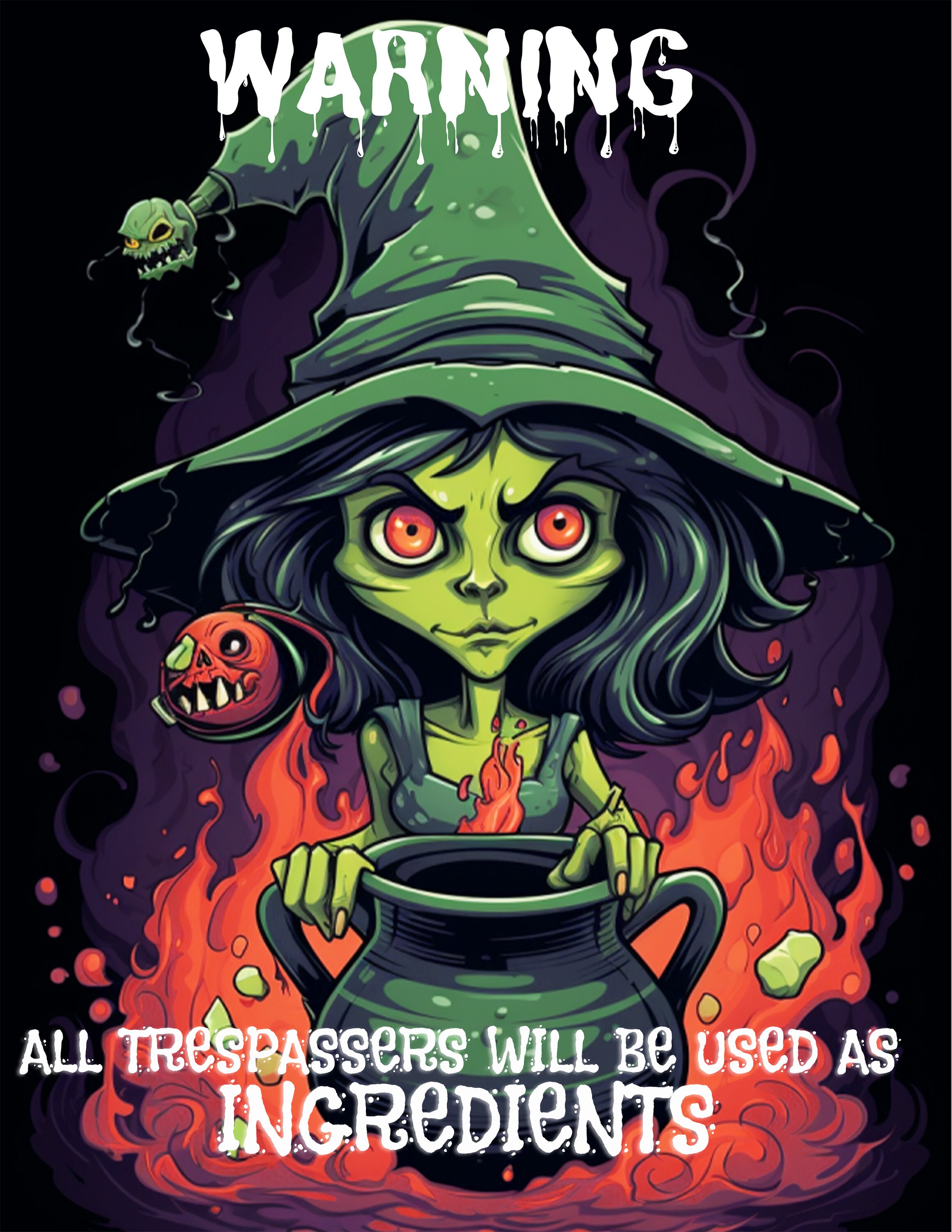 Witch Print Digital Download Printable Halloween Art - Etsy