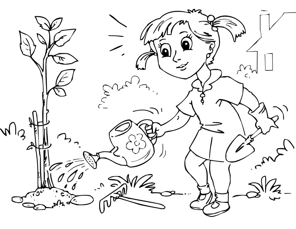 Printable Children's Storybook and Coloring Pages for Kids - Etsy