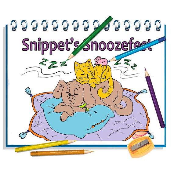 Printable Children's Storybook and Coloring Pages for Kids - Etsy