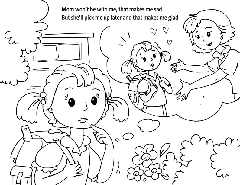Printable Children's Storybook and Coloring Pages for Kids My First Day ...