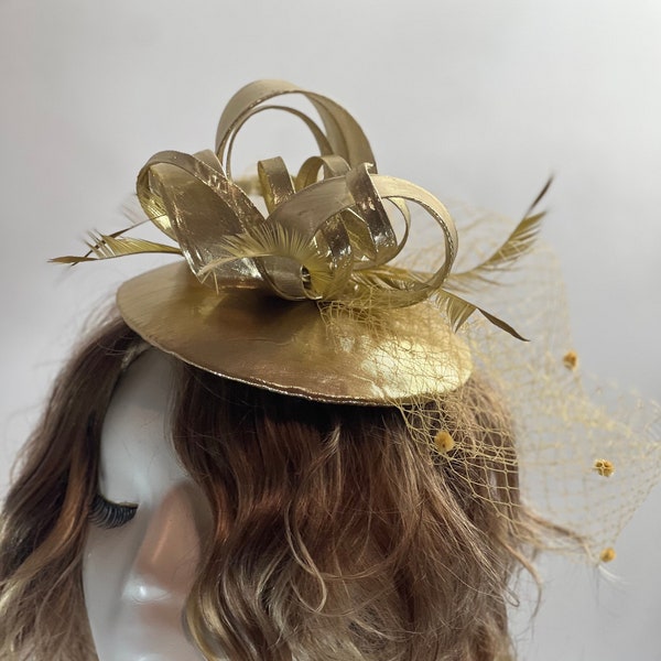 Gold Fascinator - Etsy