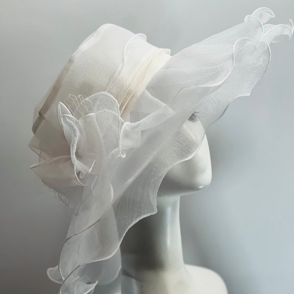 White Derby Hat - Etsy