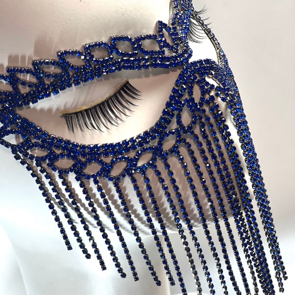 Royal Blue Mask - Etsy