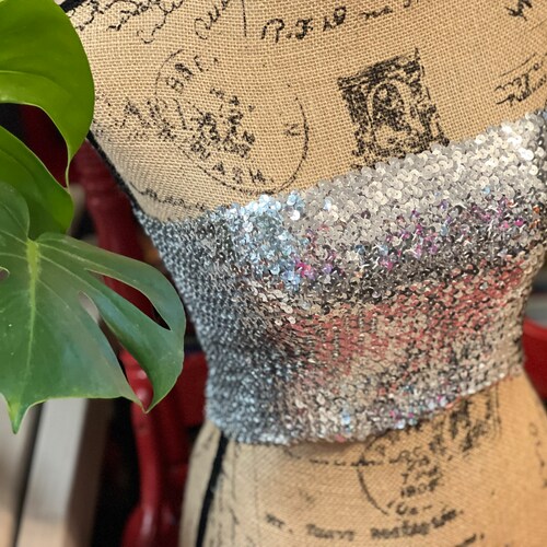 Silver Sequin Tube Top - Etsy