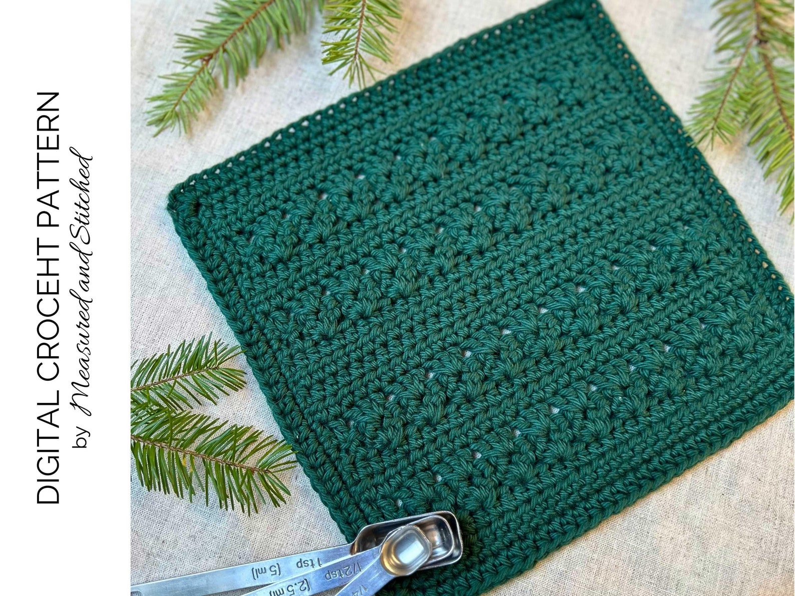 CROCHET PATTERN - Pinecrest Dishcloth Pattern - Crochet Dishcloth ...