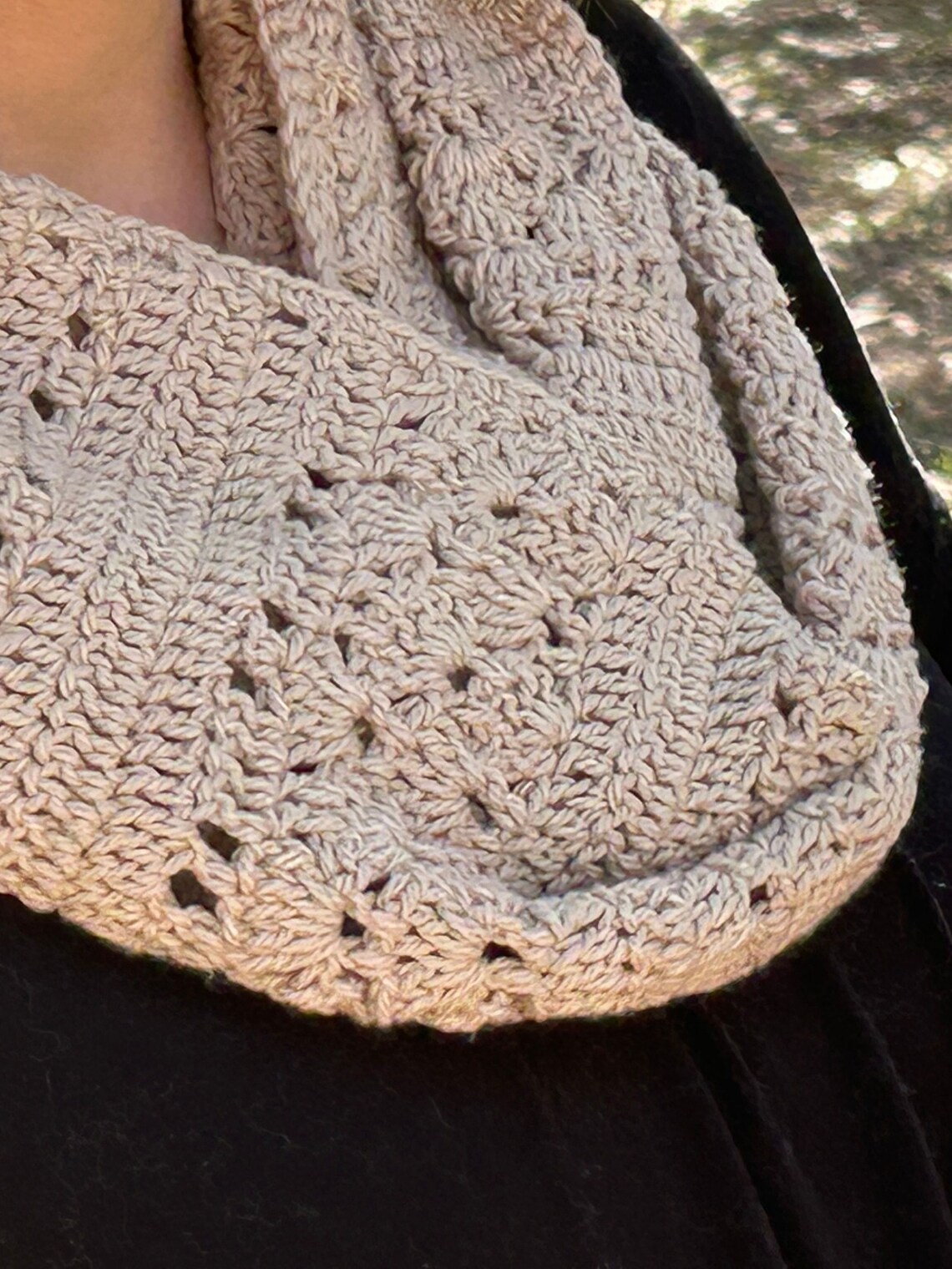 CROCHET PATTERN - Farmhouse Lace Infinity Scarf - Lightweight Rustic ...